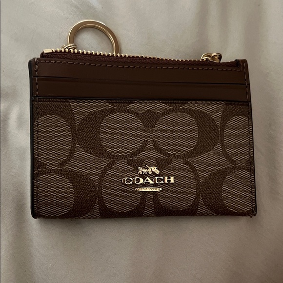Coach | Accessories | Coach Signature Brown Key Card Holder | Poshmark
